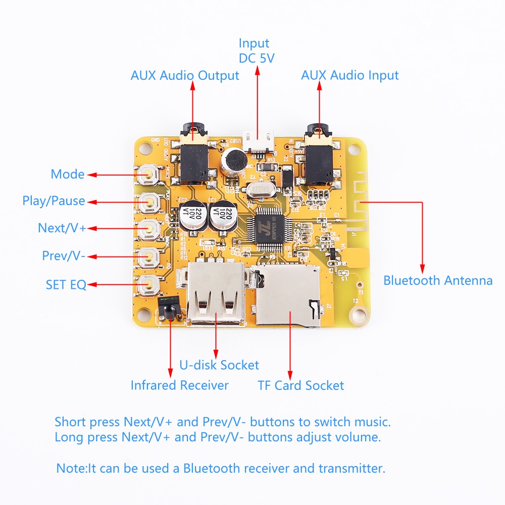 Wireless Bluetooth Receiver Audio Transceiver Module Mp3 Lossless